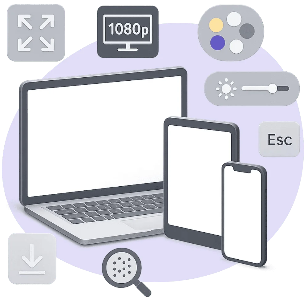 Bright White Screen - Blank White FullScreen Tool Online